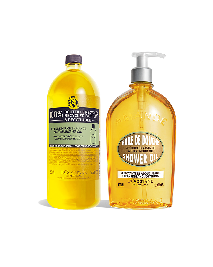 Large Almond Shower Oil 500ml & Refill Set | L'OCCITANE UK